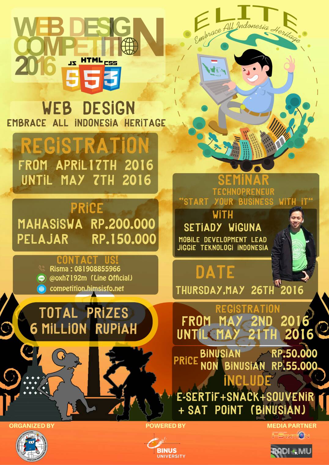 Web Design Competition HIMSISFO 2016 – Himpunan Mahasiswa Sistem Informasi